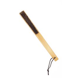 Natural Wooden Coat Brush, 38cm Durable Long Handle Comfortable Coat ...
